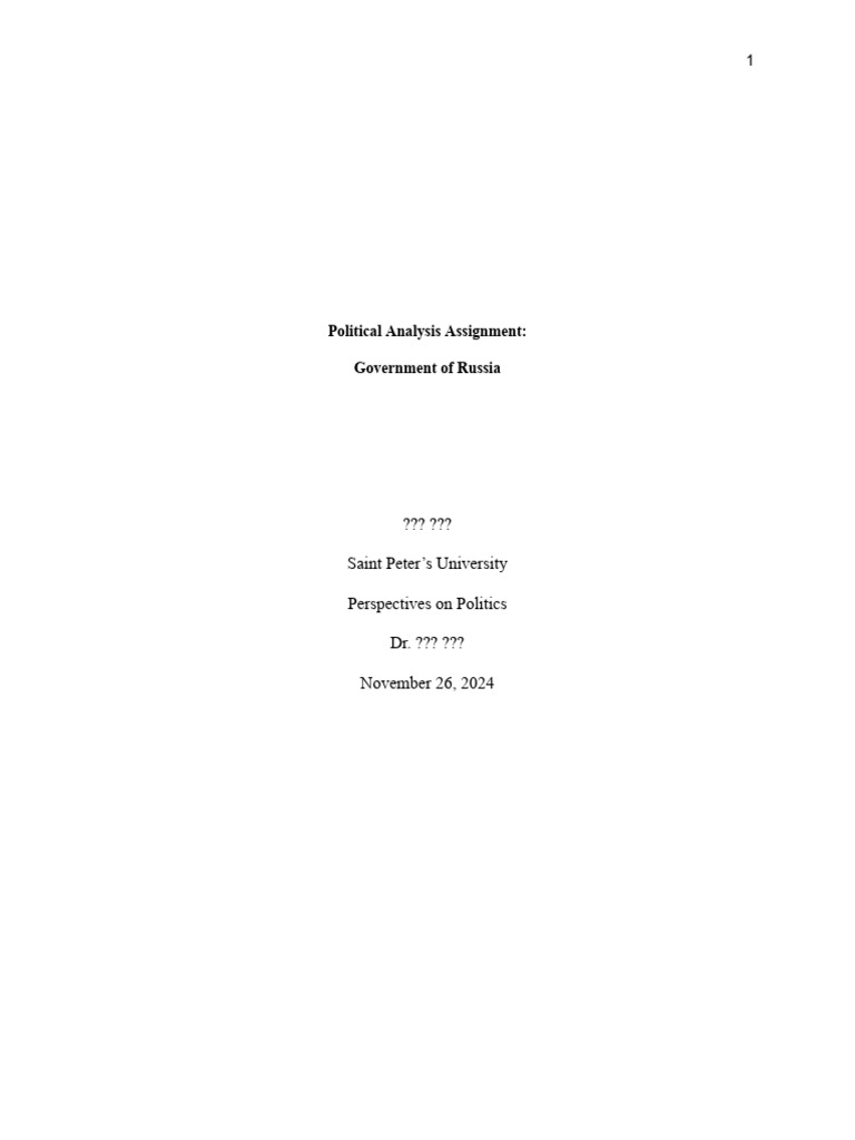 Russia's Political Structure Explained | PDF | Russia | World Politics