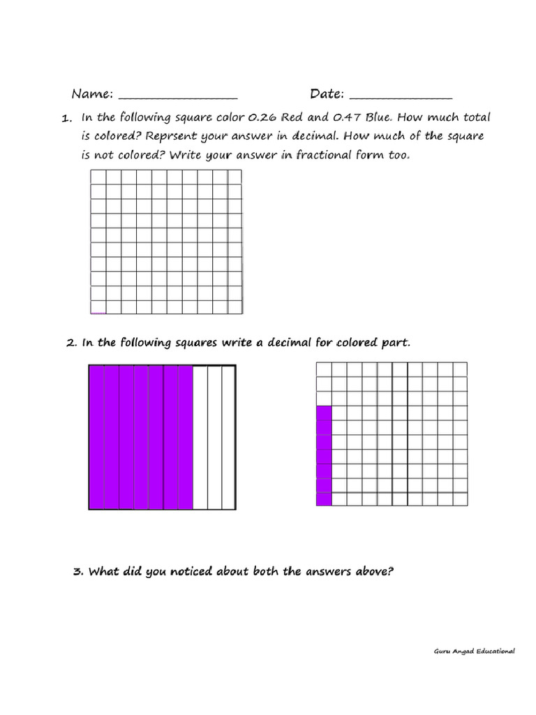 Decimal Practice | PDF