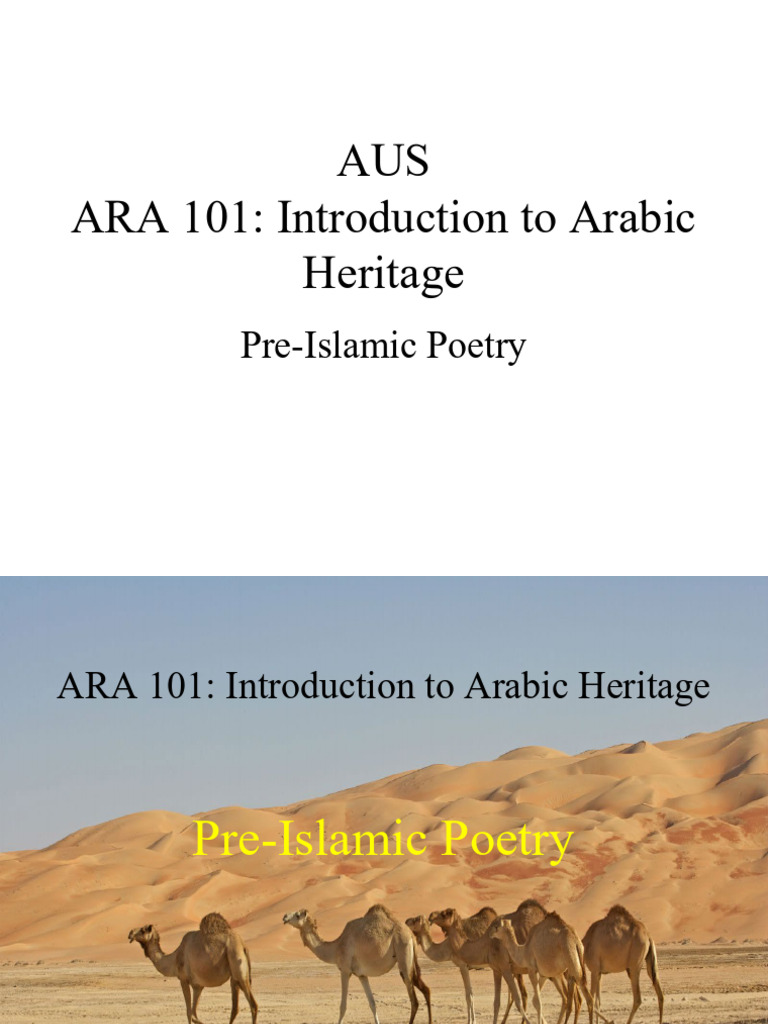 05 - Pre-Islamic Poetry - and Imru AlQays | PDF | Arabs | Poetry