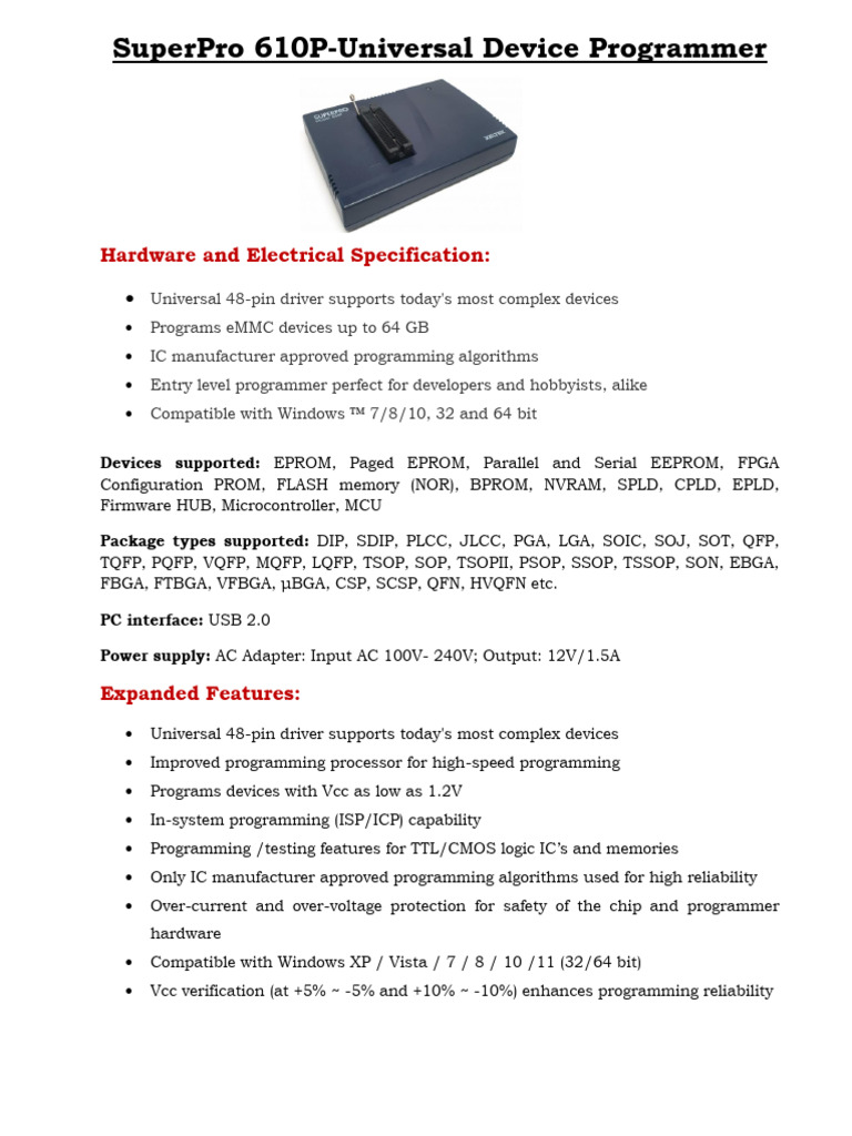 SuperPro 610P | PDF