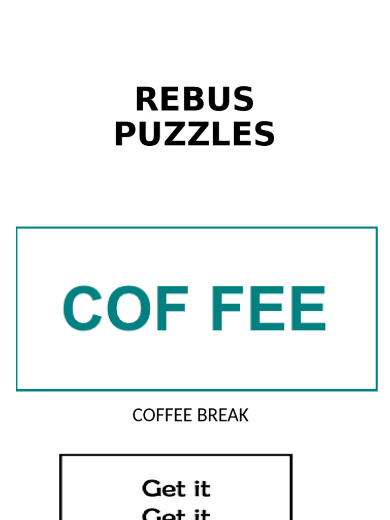 Rebus Puzzles | PDF