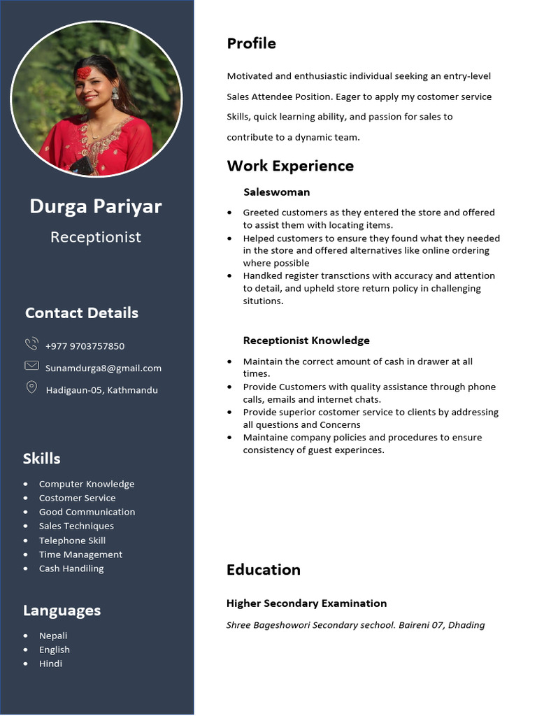 Durga CV | PDF