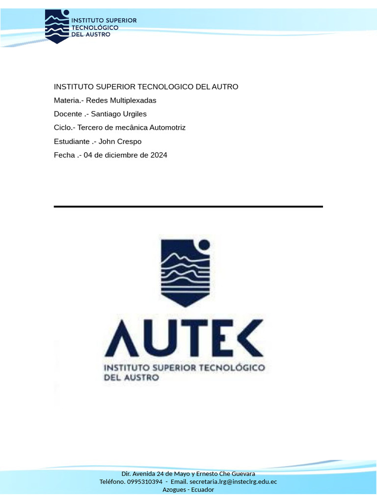 redes multiplexadas.docx john crespo | PDF | Transmisión de datos ...