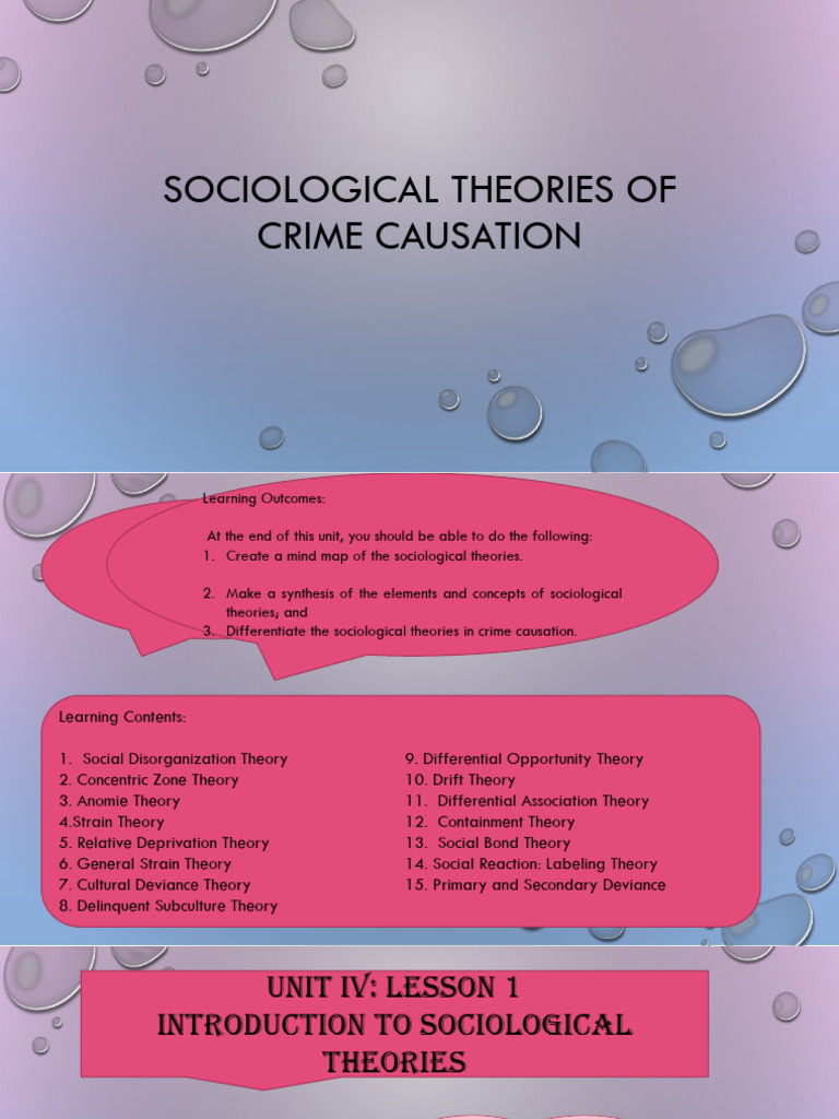 Sociological Theories of Crime Causation | PDF | Deviance (Sociology ...