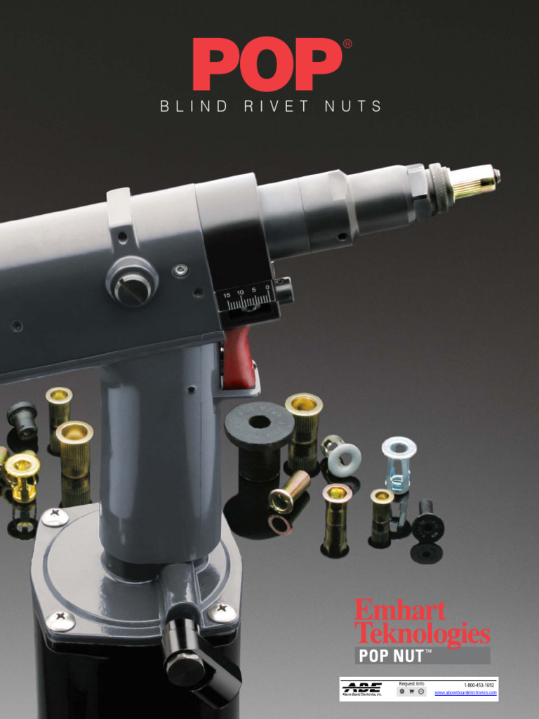 Pop Emhart Blind Rivet Nuts PopNut JackNut WellNut | PDF | Screw | Sheet Metal