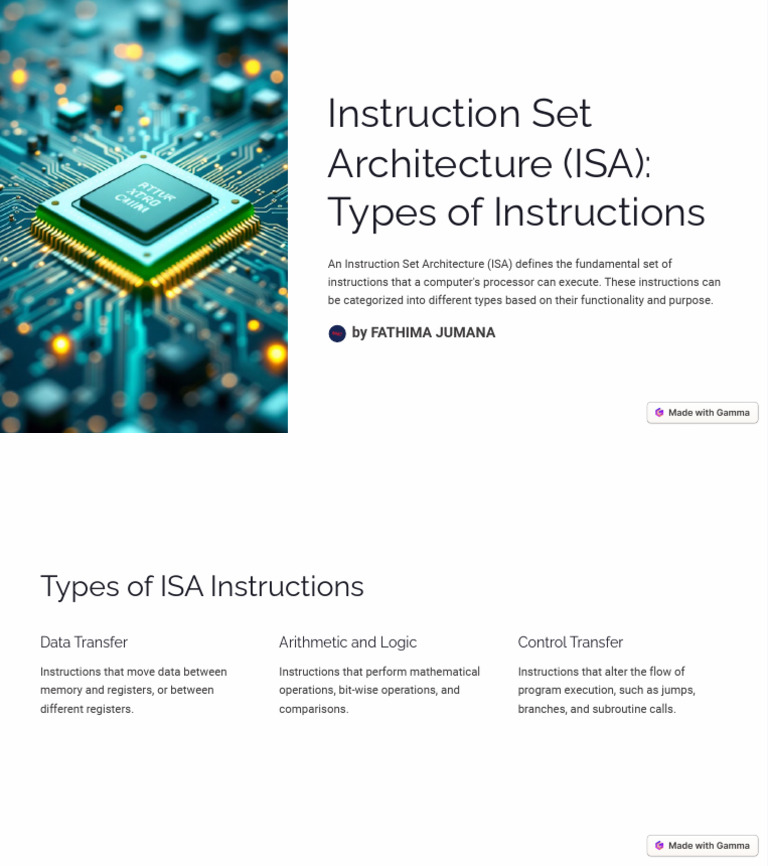 Understanding ISA Instruction Types | PDF