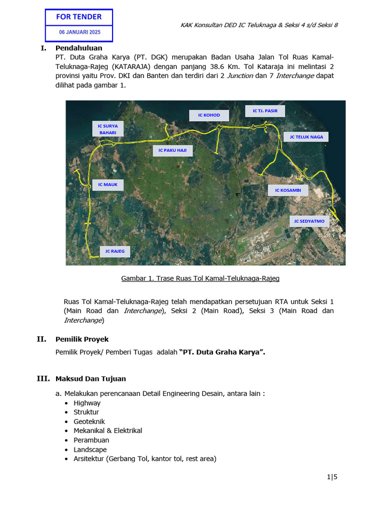 2025.01.06 - TOR Konsultan Perencana Jalan Tol Kataraja Seksi 4-8 | PDF