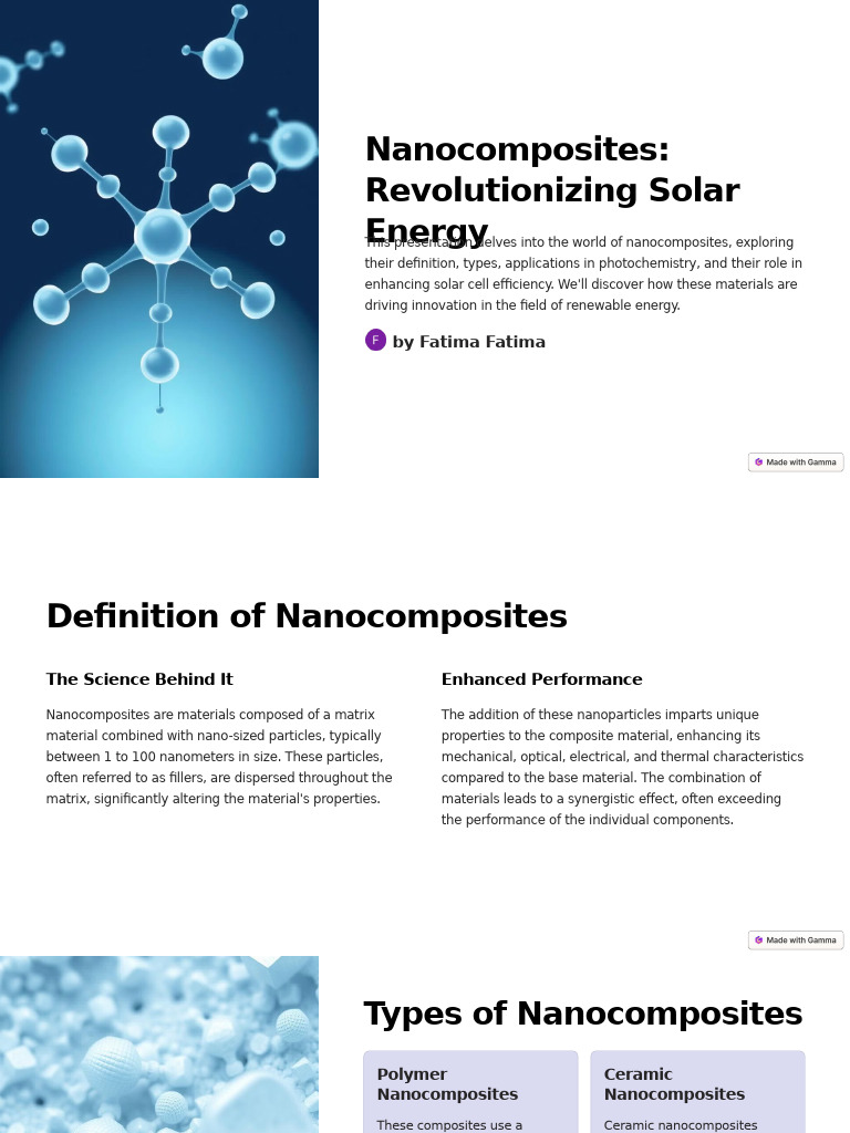 Nanocomposites Revolutionizing Solar Energy | PDF | Nanocomposite ...