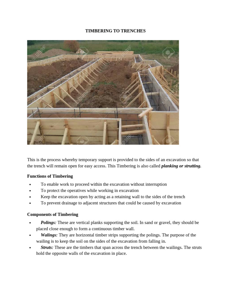 Timbering To Trenches | PDF