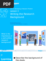Writing the Background of Study | PDF | Academic Publishing ...