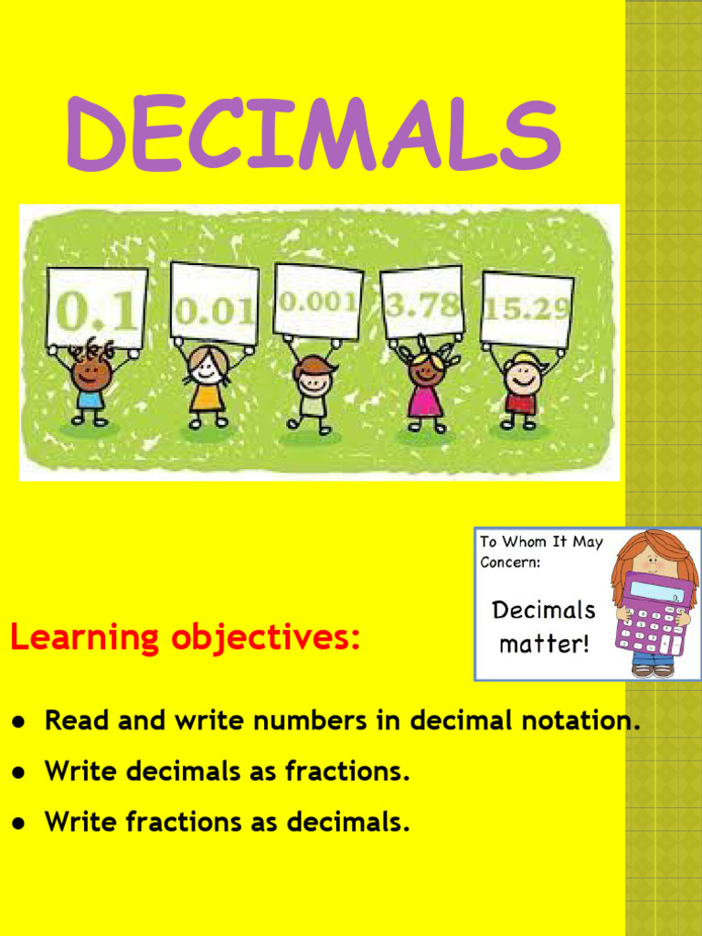 Understanding Decimals: Read & Write | PDF