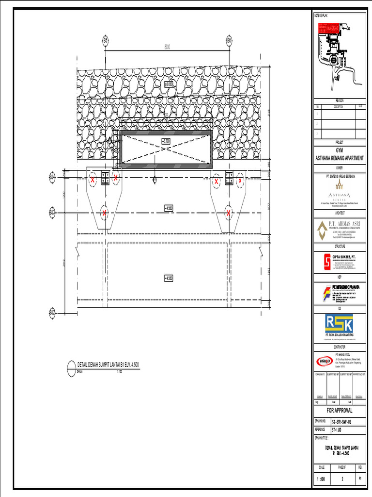 Detail Denah Sumpit Lantai B1 Elv.-4.500 | PDF