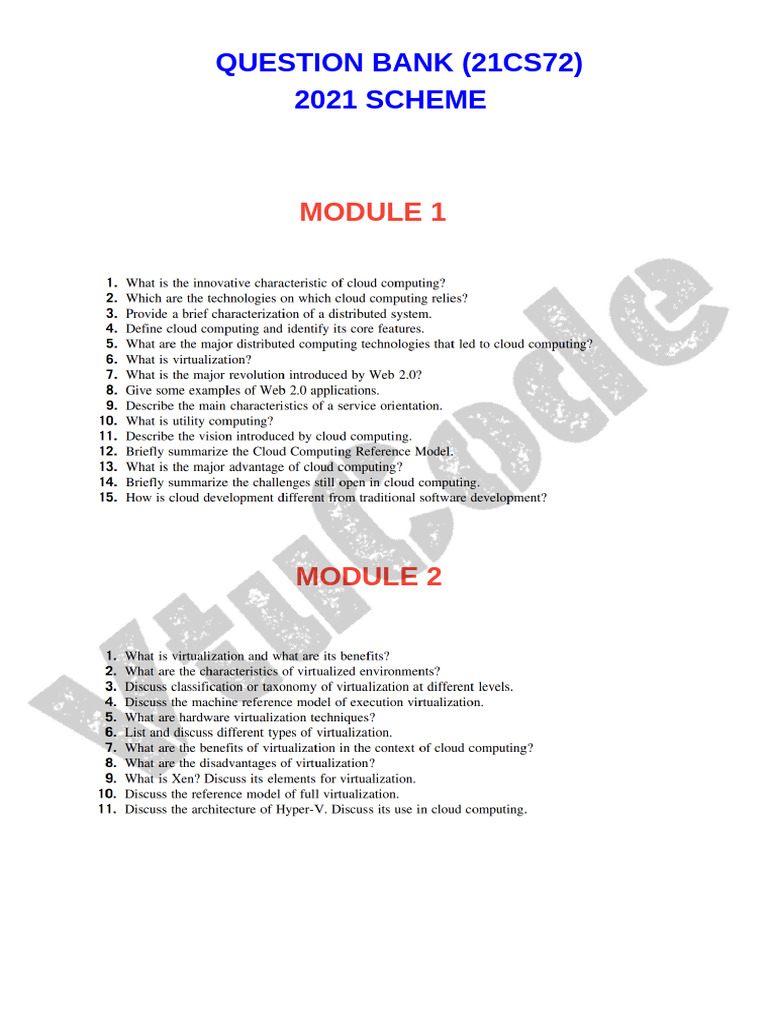 @Vtucode.in 21CS72 Question Bank | PDF