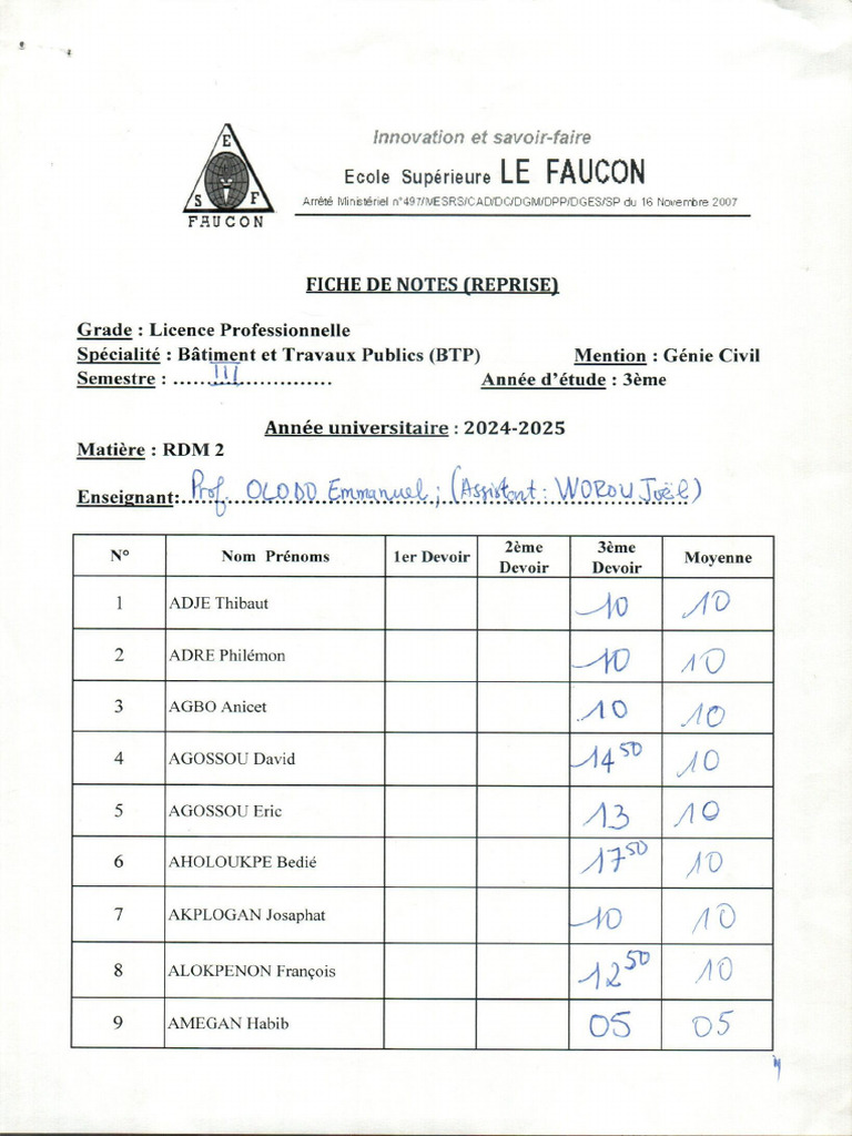 Reprise RDM 2 BTP 3 | PDF