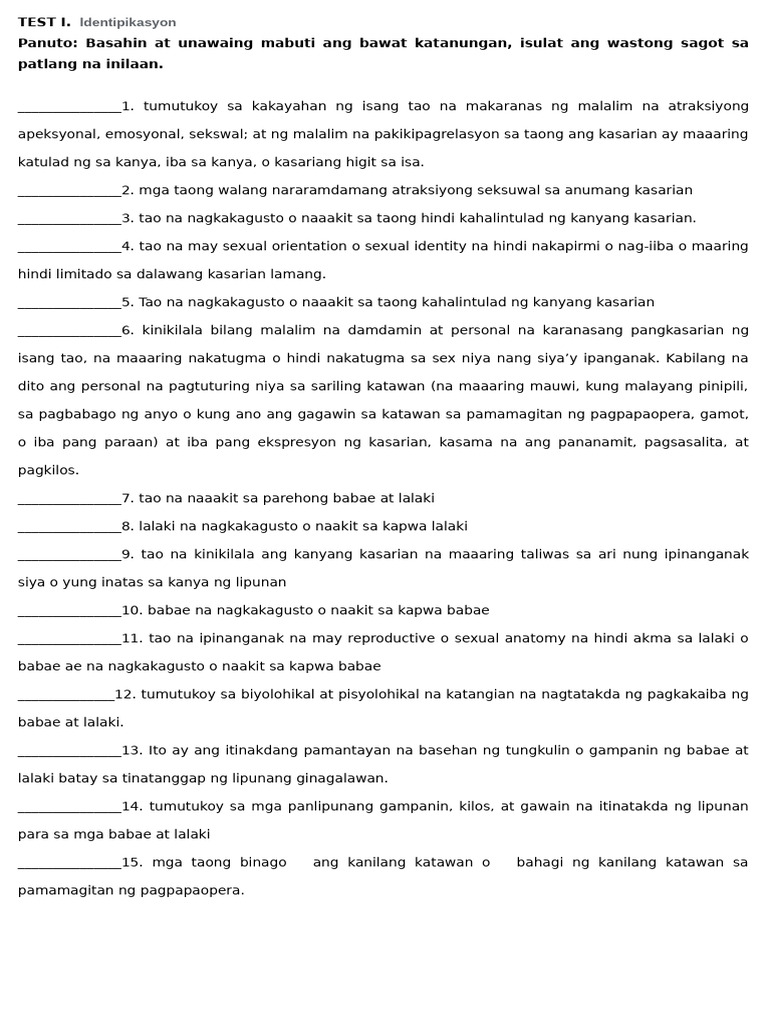 Post Test - Module 1 - Topic 1 | PDF