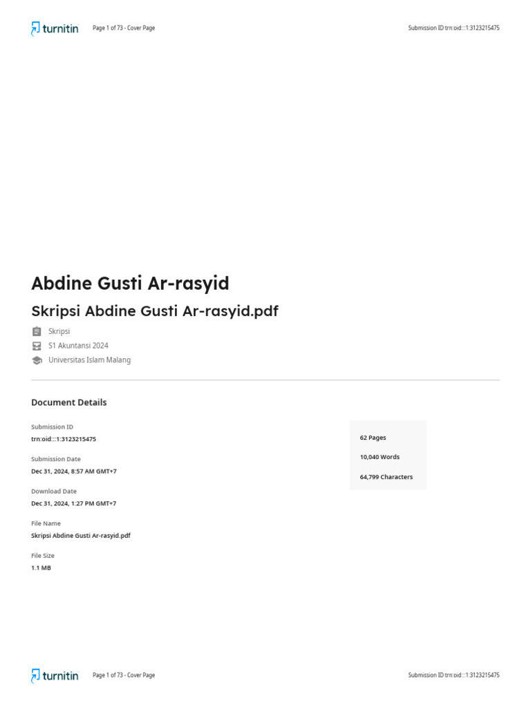 Skripsi Abdine Gusti Ar-rasyid | PDF