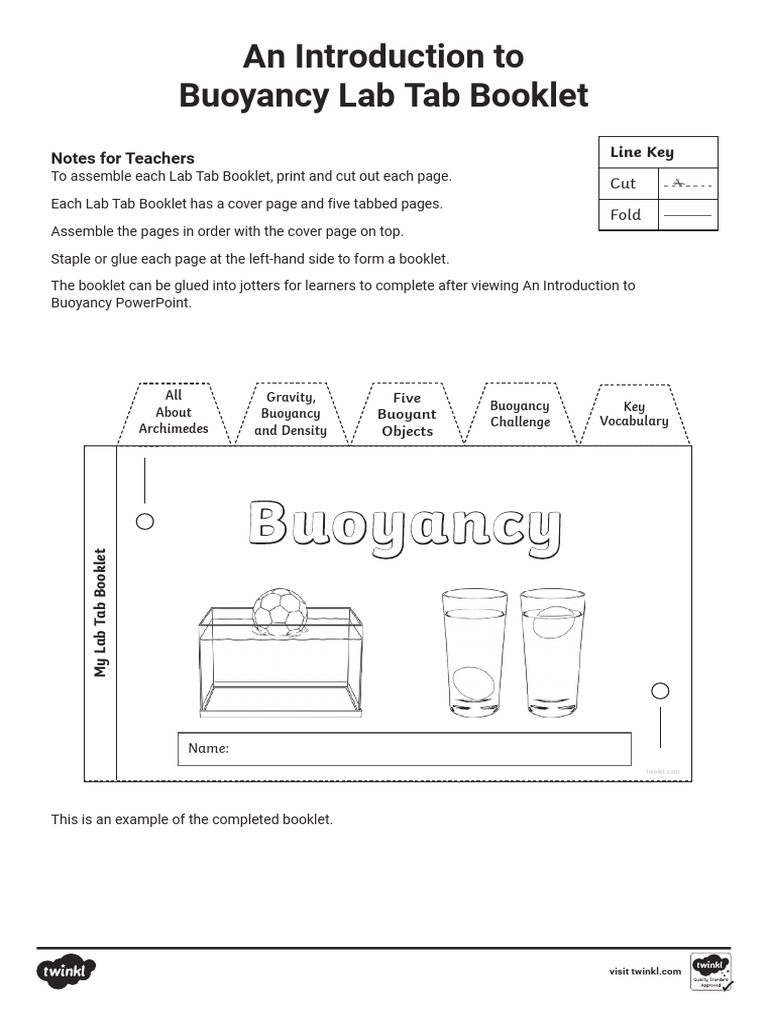 An Introduction To Buoyancy Lap Tab Booklet | PDF | Buoyancy | Physical ...