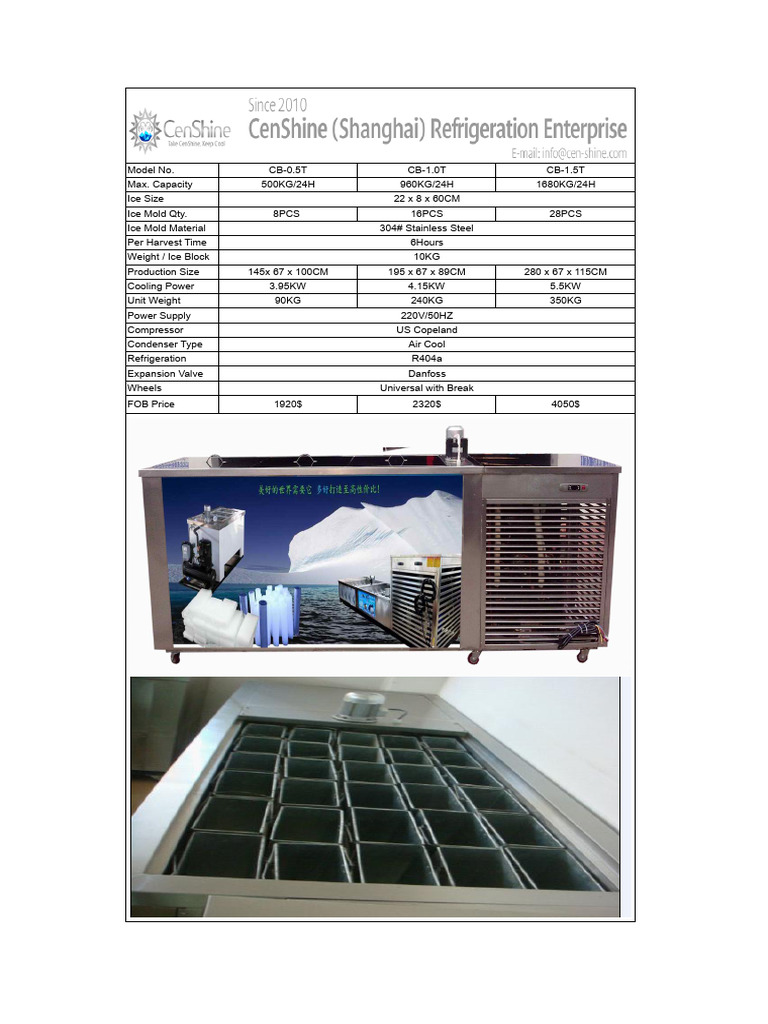 Small Block Ice Machine | PDF
