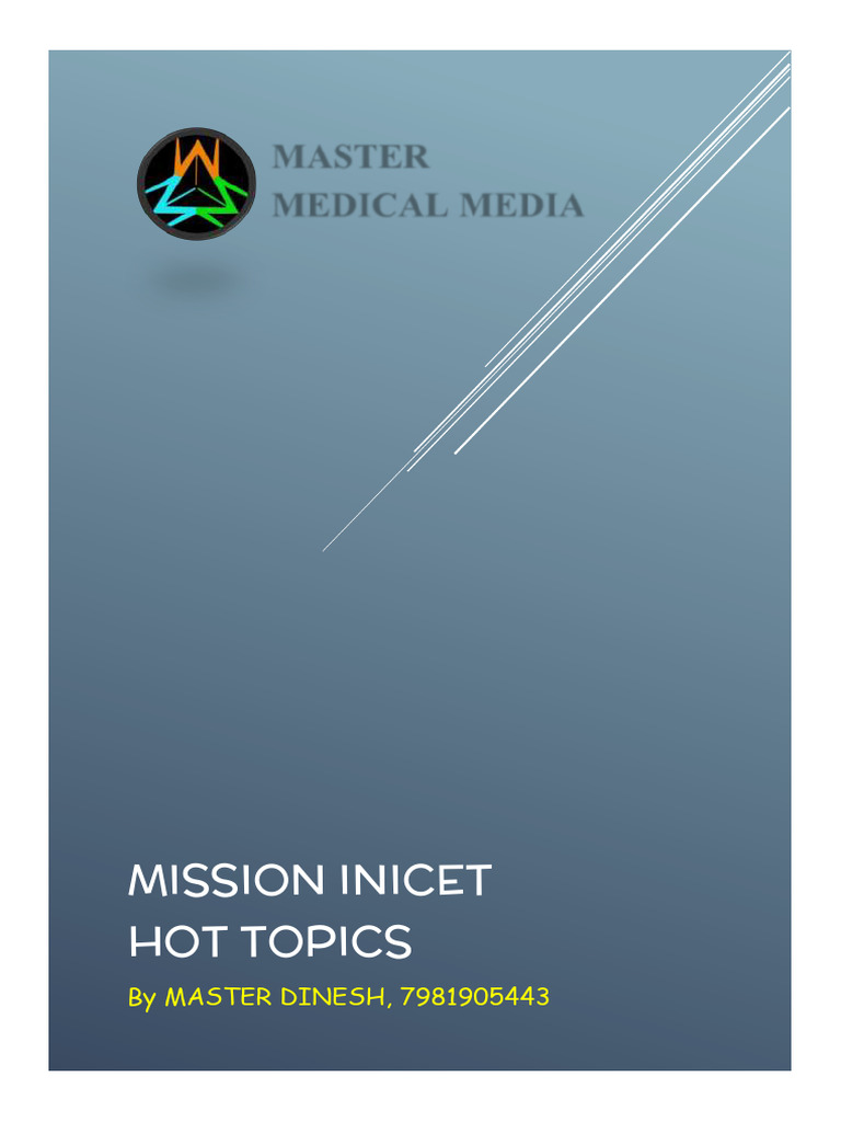 MISSION INICET Hot Topics | PDF | Abdomen | Thorax
