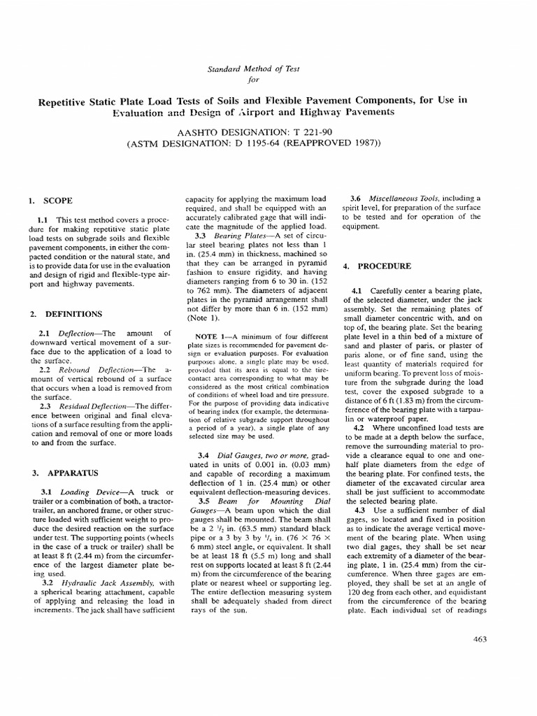 AASHTO T 221-90 | PDF