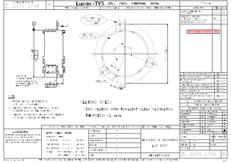 2675 2738 - B - Housing & Mounting Lug Assembly | PDF