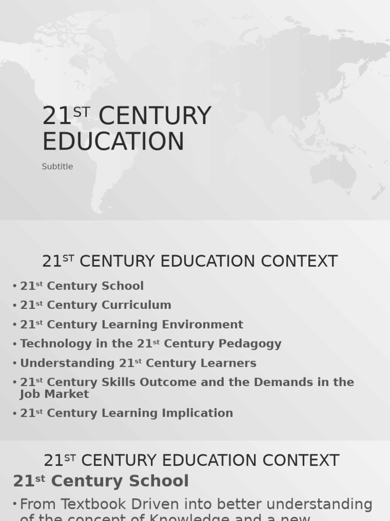 21st Century Education MOD 1 | PDF | Learning | Teachers