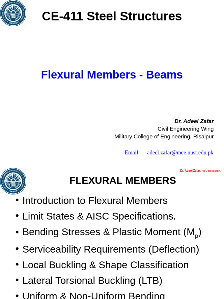 Lec 4a - Flexural Members-Beams | PDF | Bending | Beam (Structure)