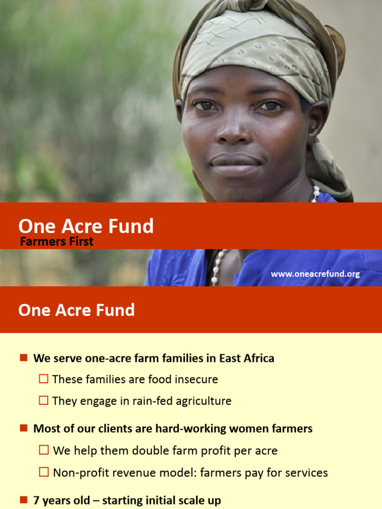 Stephanie Hanson_One Acre Fund Presentation | PDF | Food Industry | Agriculture