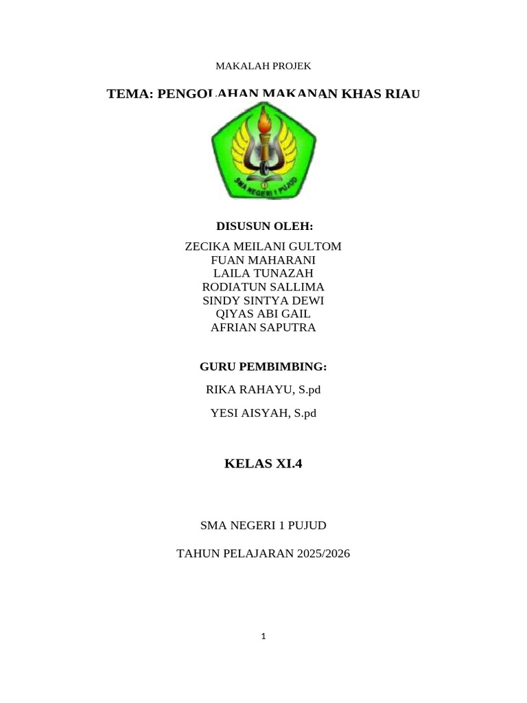 MAKALAH PROJEK | PDF