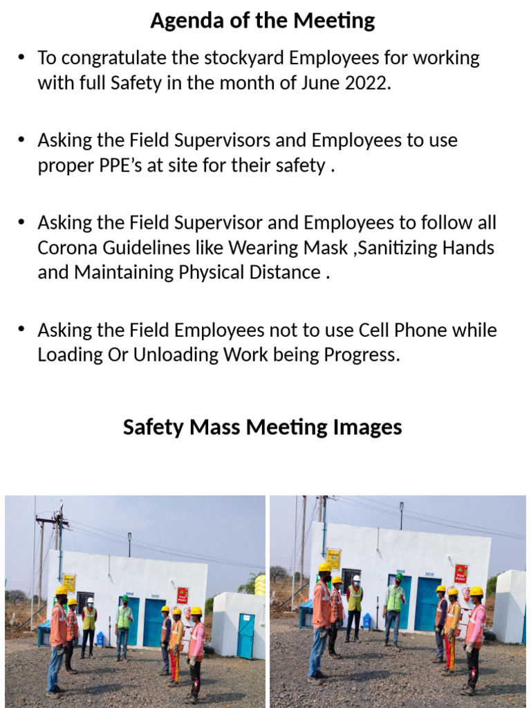 Safety Mass Meeting June 2022 | PDF