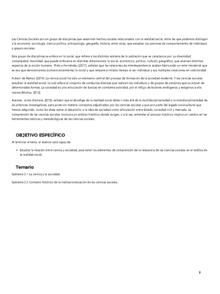 2203-9522 - Introducción, Objetivos Específicos Del Tema y Temario | PDF | Ciencias Sociales ...
