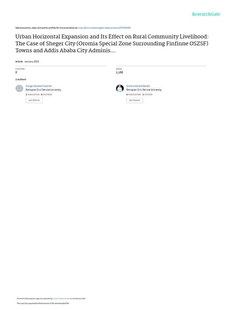 Urban Expansion Impact on Rural Livelihoods | PDF | Sampling ...