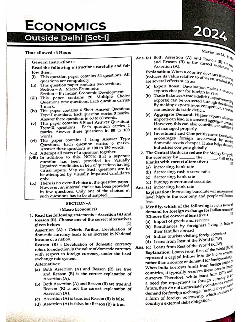 Gurukul by Oswall Economics PYQs - (2024-25) | PDF