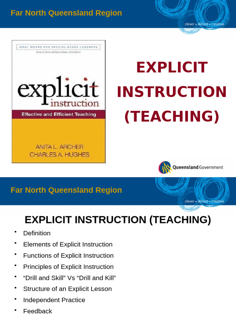 Explicit Instruction Archer and Hughes | PDF | Teachers | Learning