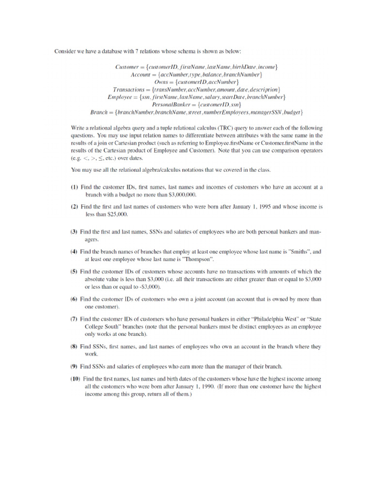 SQL Exercise - 1 | PDF