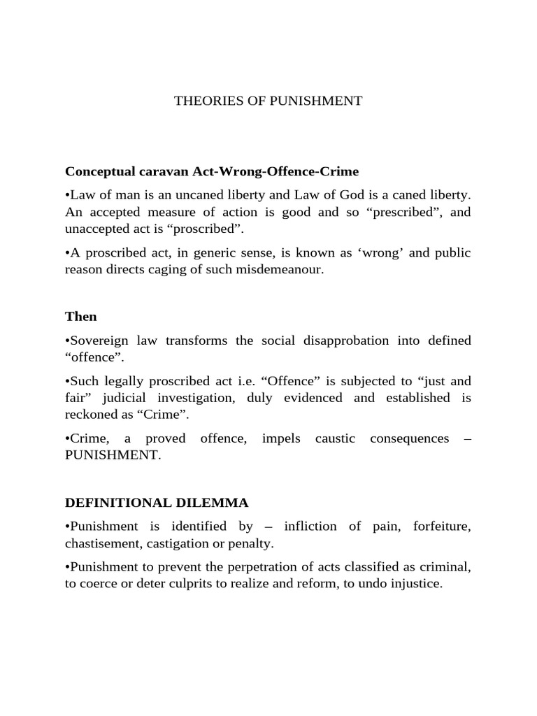 Theories of Punishment | PDF | Punishments | Crimes