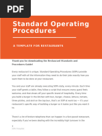 Restaurant Standard Operating Procedure | PDF | Wellness