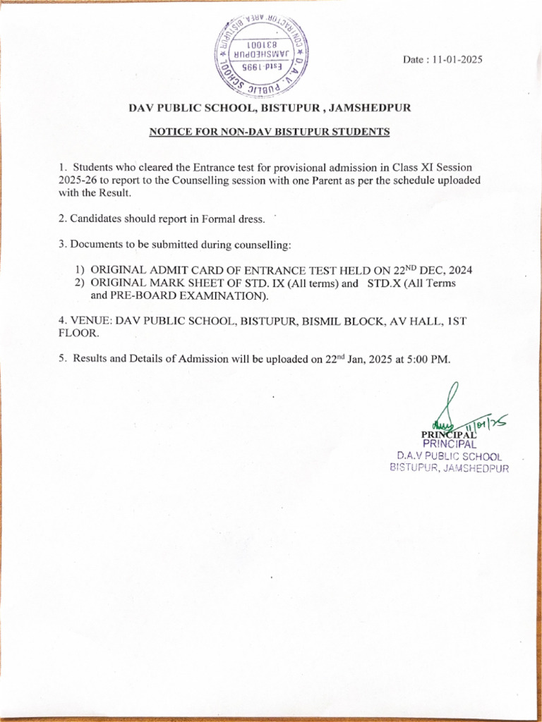 STD - XI Non DAV | PDF