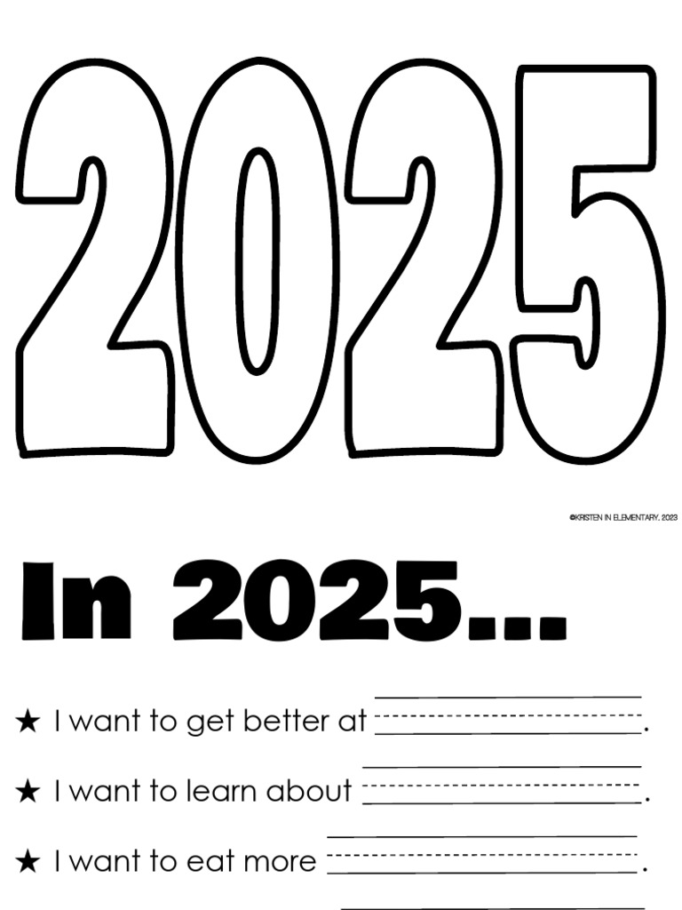 FREE2025NewYearGoalsWritingActivity 1 | PDF