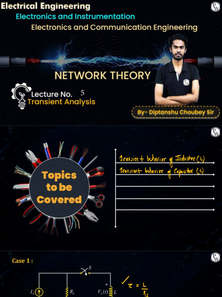 TRANSIENT ANALYSIS 05 - Class Notes - Shreshth GATE 2025 Electricals ...