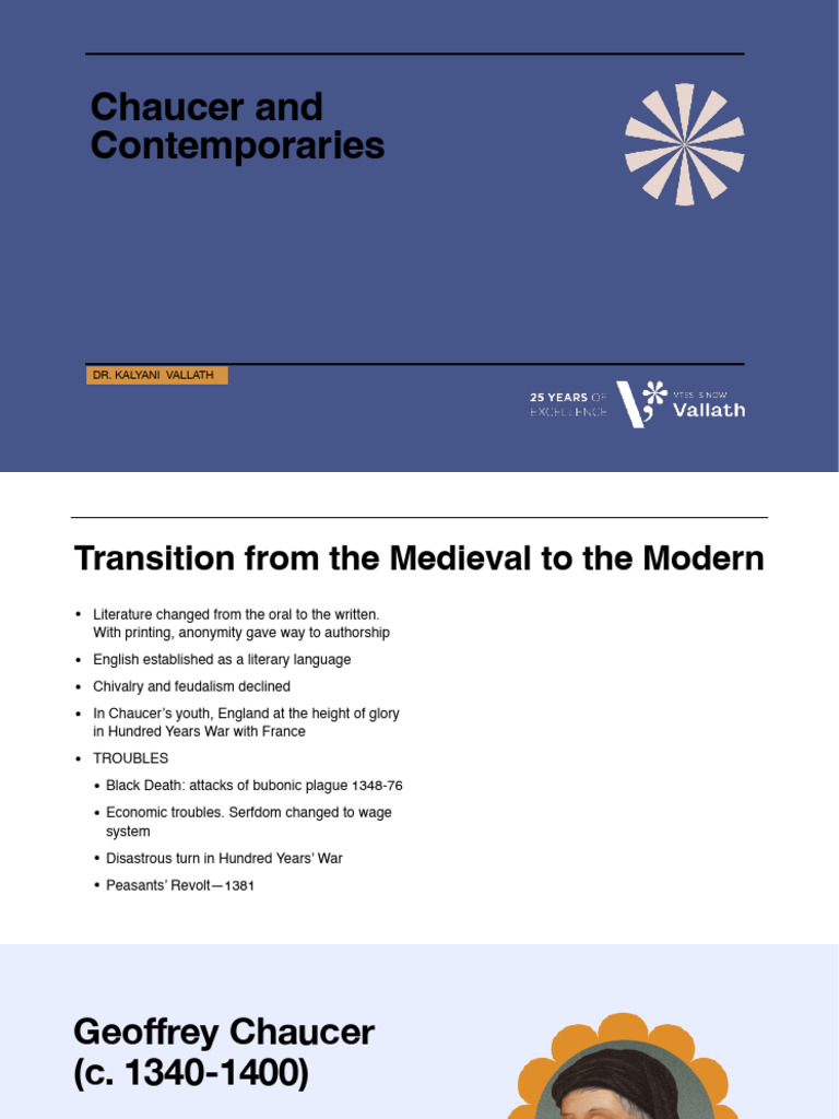 5 Chaucer and Contemporaries PDF | PDF | Geoffrey Chaucer