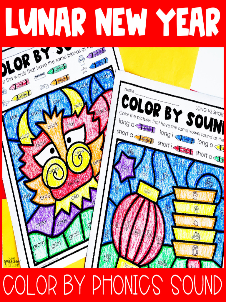 Lunar New Year Phonics Coloring Activity | PDF