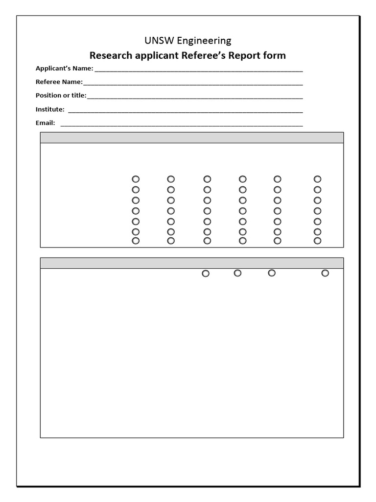 HDR Referee Report Form 2016 | PDF