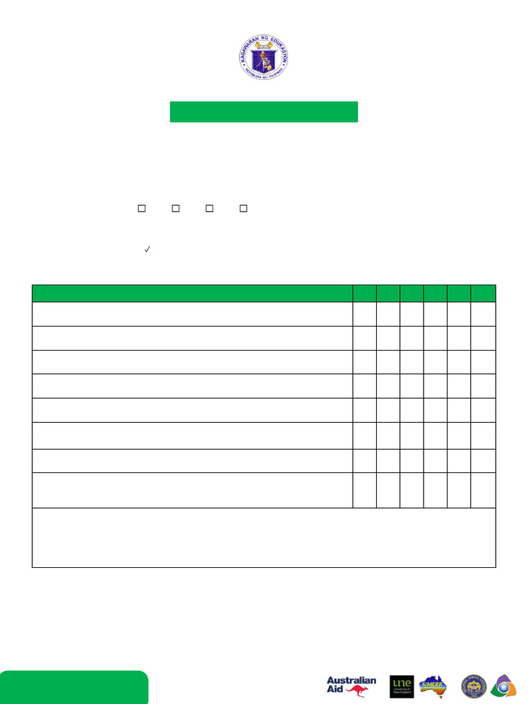 COT Rating Sheet SY 2024 2025 | PDF | Teachers | Learning