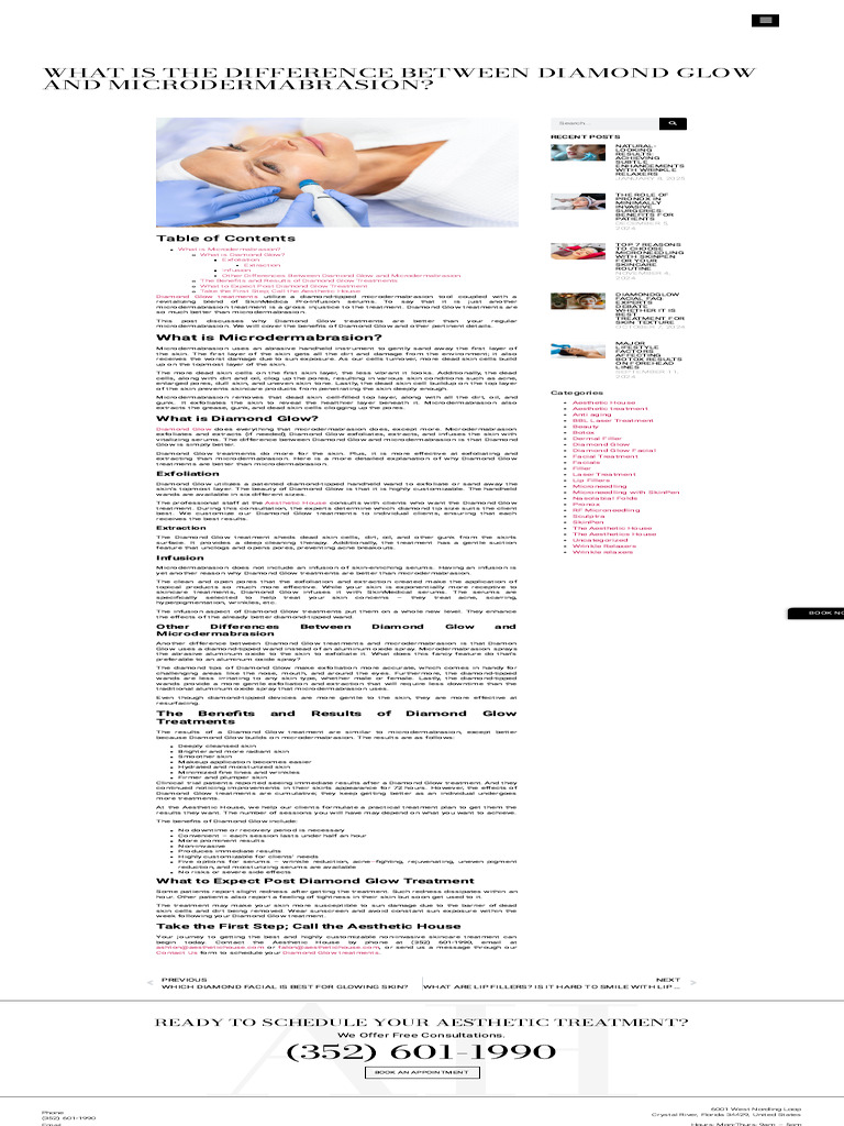 How Diamond Glow Facial and Microdermabrasion Are Different Treatment ...