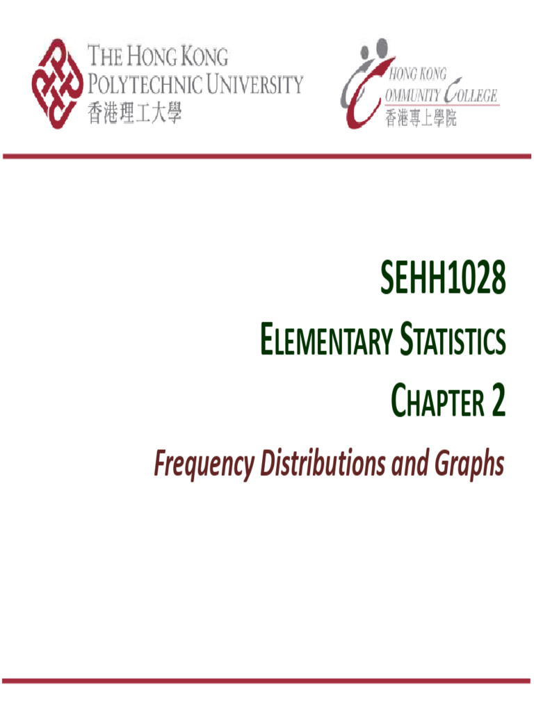 Chapter 2 - Frequency Distributions and Graphs (for student) | PDF ...