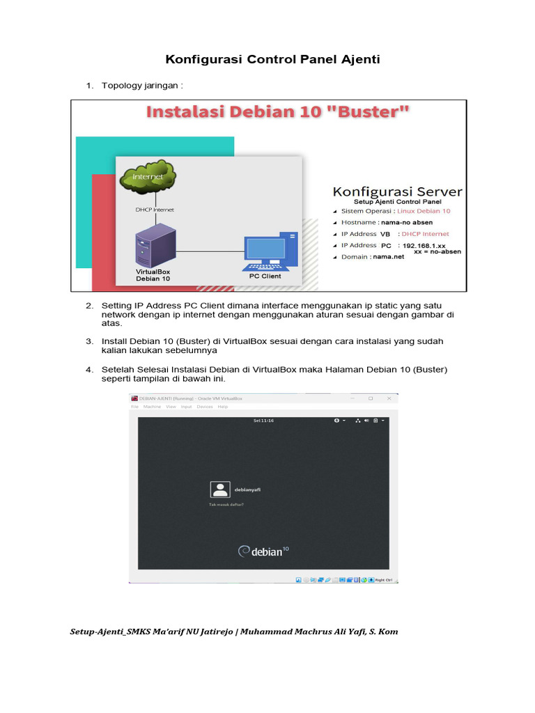 Modul Ajar-Konfigurasi Control Panel Hosting Ajenti | PDF