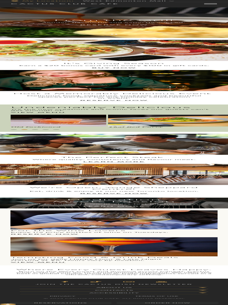 Cactus Club Cafe Restaurant Casual Dining | PDF