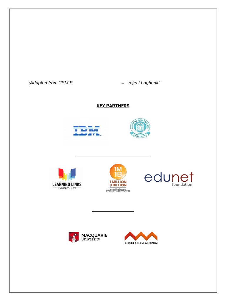 IBM-CBSE - AI Project Logbook - Students | PDF | Artificial ...