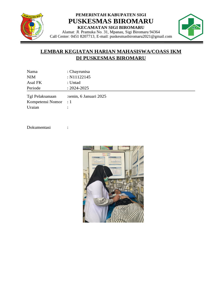 Pkm Biromaru -Lembar Kegiatan Harian Koass Ikm | PDF